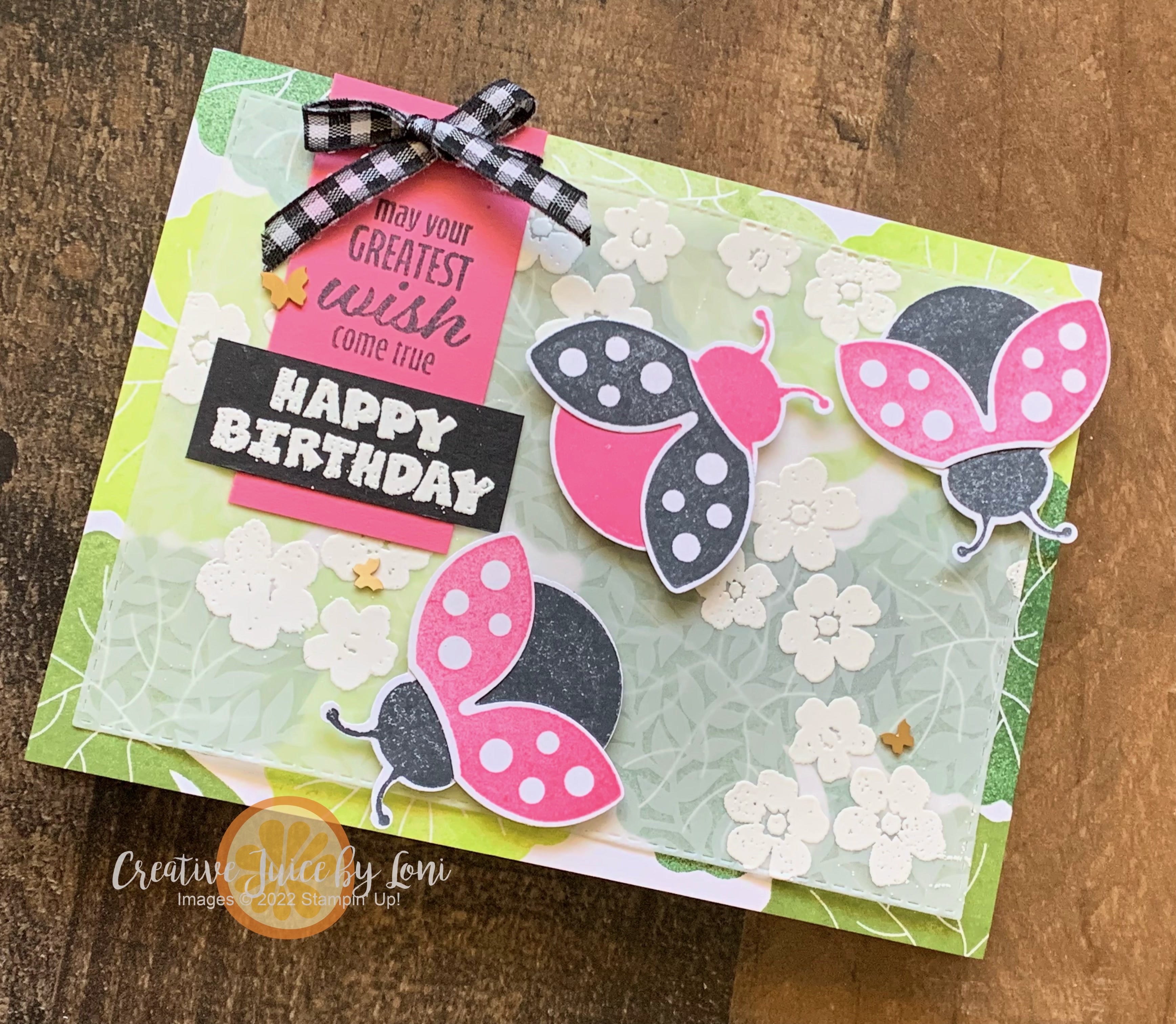 Vellum Overlay Ladybug Birthday Card – Creative Juice by Loni