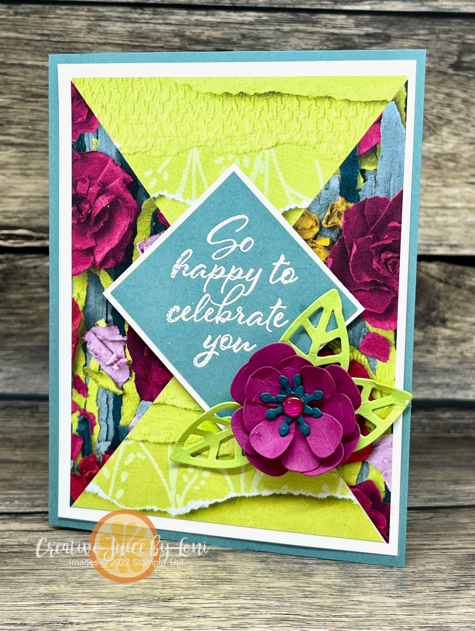 Diagonal Cut Card: Show BOTH Sides of the Paper! – Creative Juice by Loni
