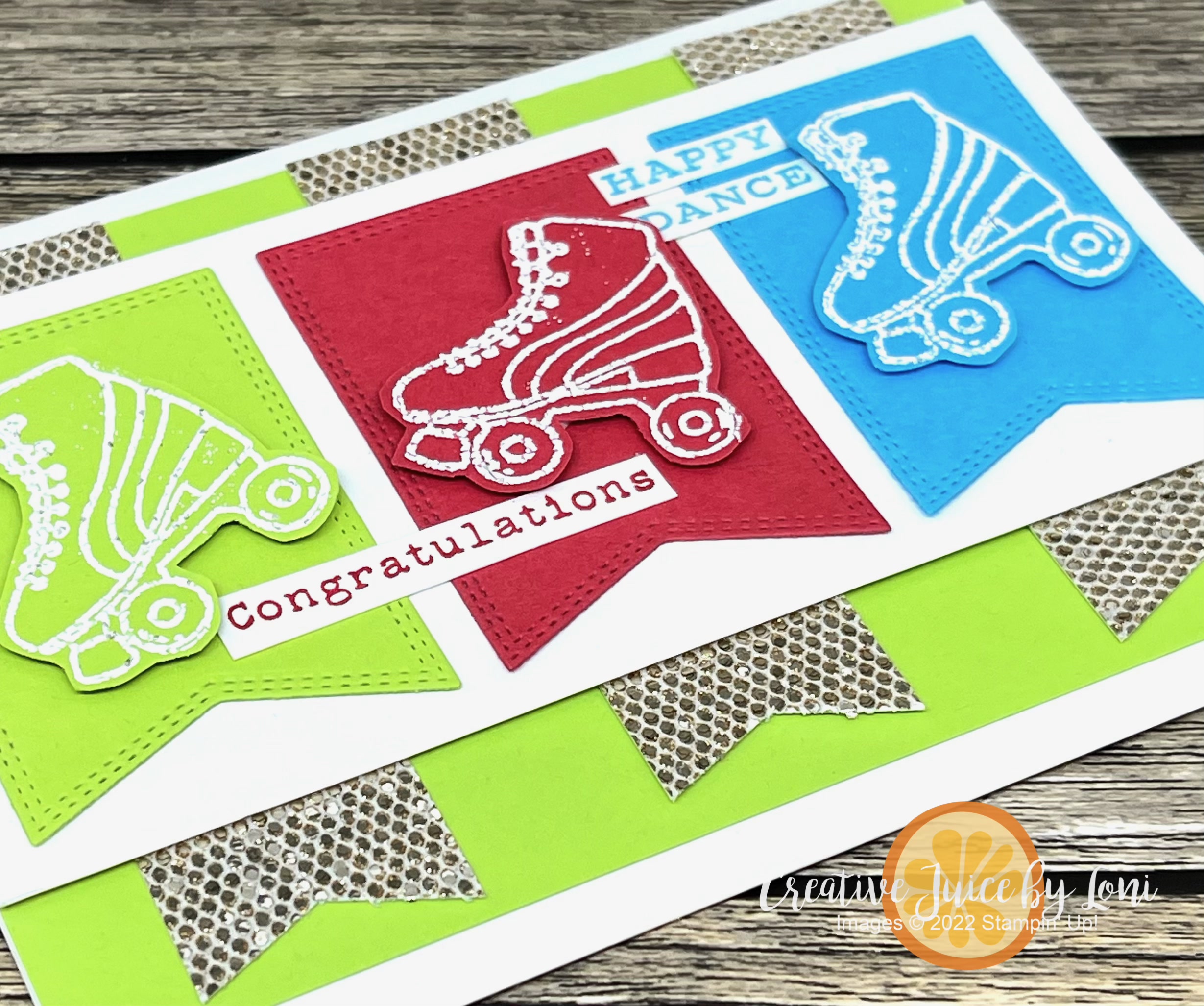 Roller Skate Congrats Card (+ Free Shipping Day) – Creative Juice by Loni