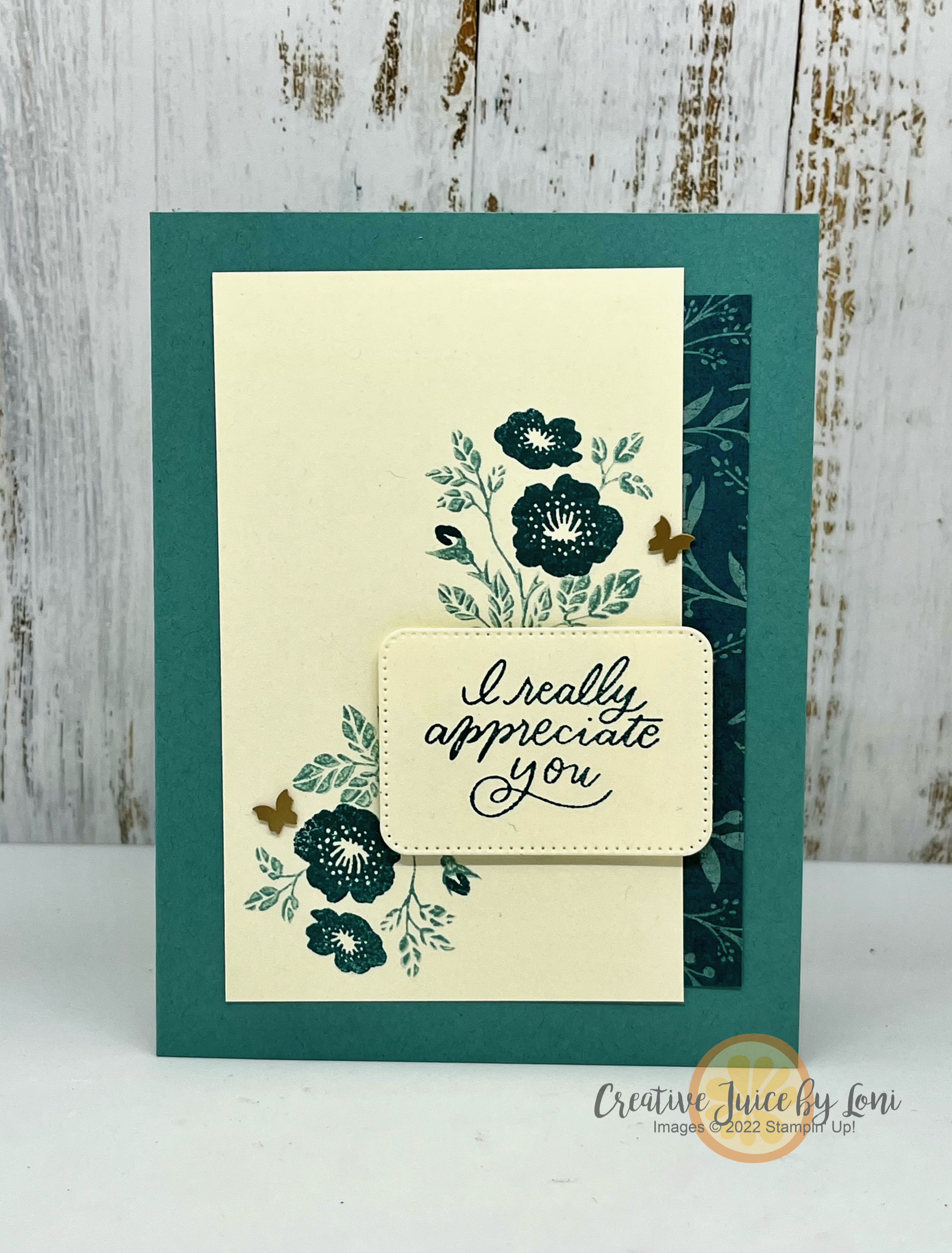 Softly Sophisticated Appreciation Card – Creative Juice by Loni