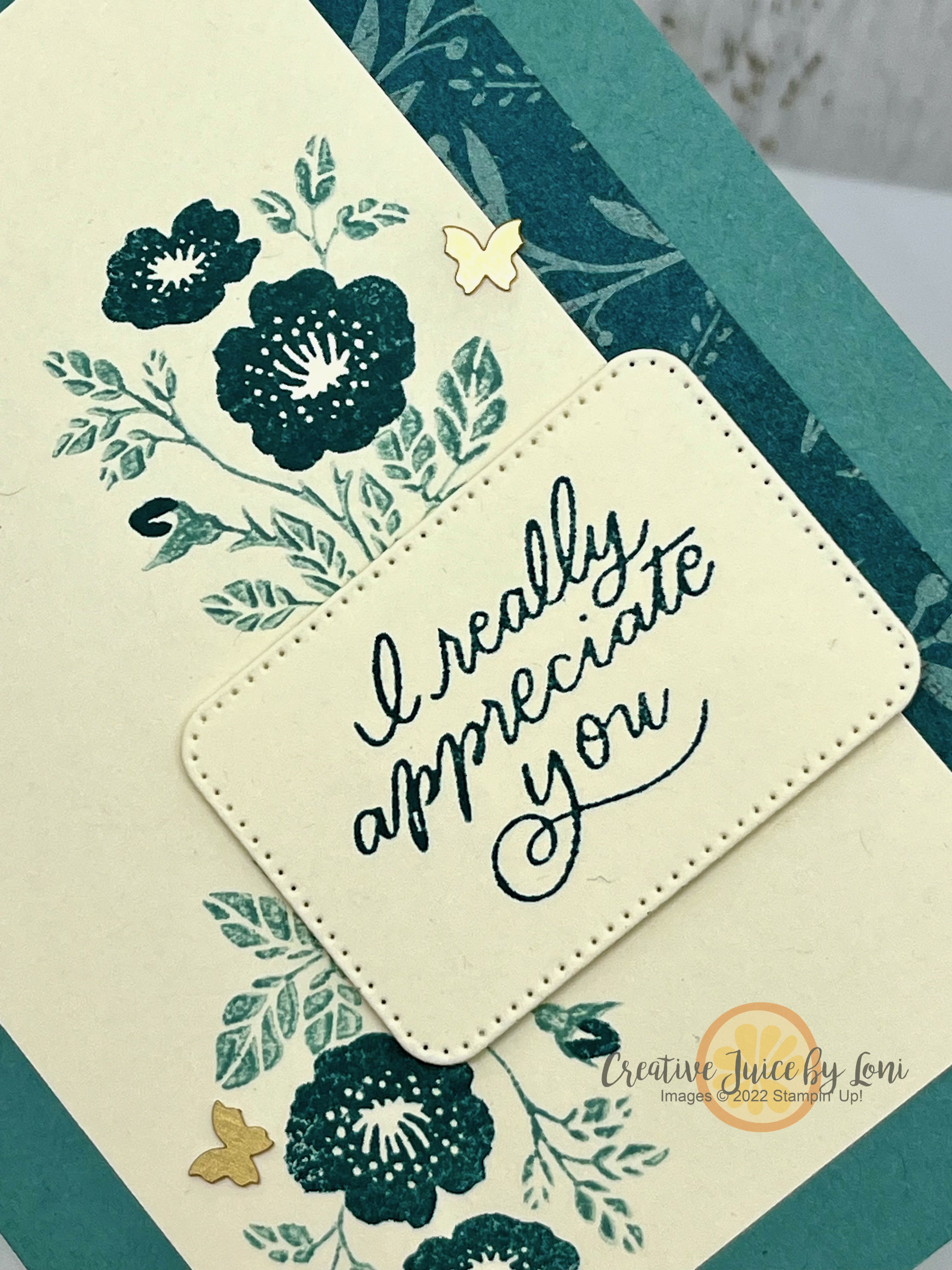 Softly Sophisticated Appreciation Card – Creative Juice by Loni