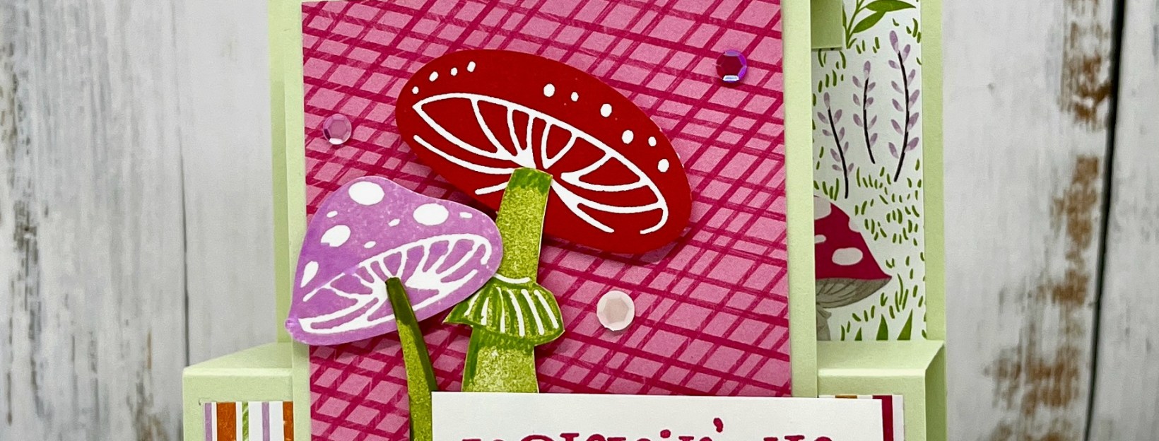 Toadstools on a Front-Step Pop-Up Card – Creative Juice by Loni